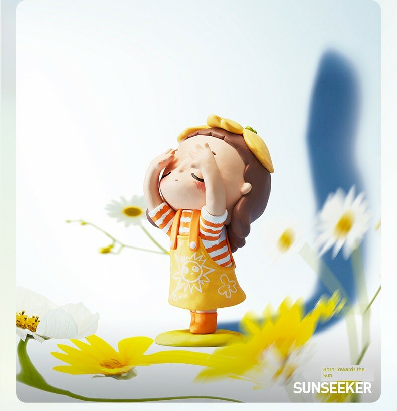 POP MART Nyota Four Seasons Series К солнцу Коллекционная фигурка игрушки, высота 12 см, вес 100 г