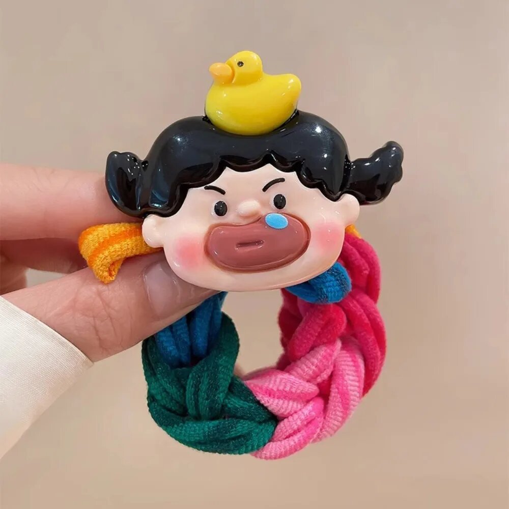 Мультяшная резинка для волос с уточкой, цвет A