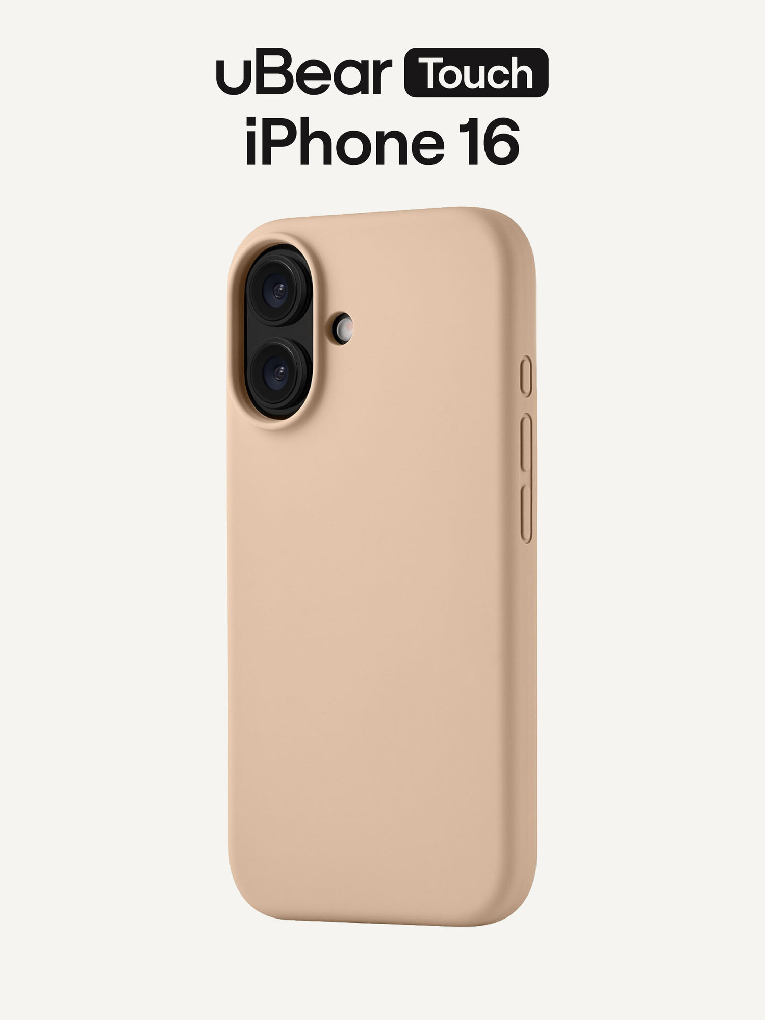 Чехол на iPhone 16 uBear Touch Mag Case софт-тач, магнитный, латте