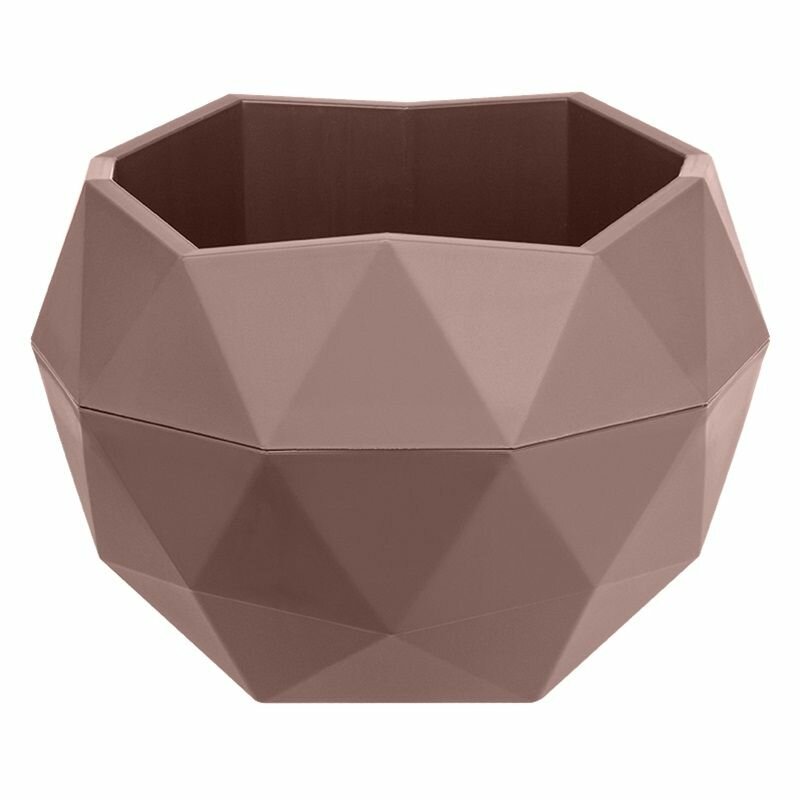 Кашпо ВМС Топаз 0,45 л, пыльная роза, с поддоном