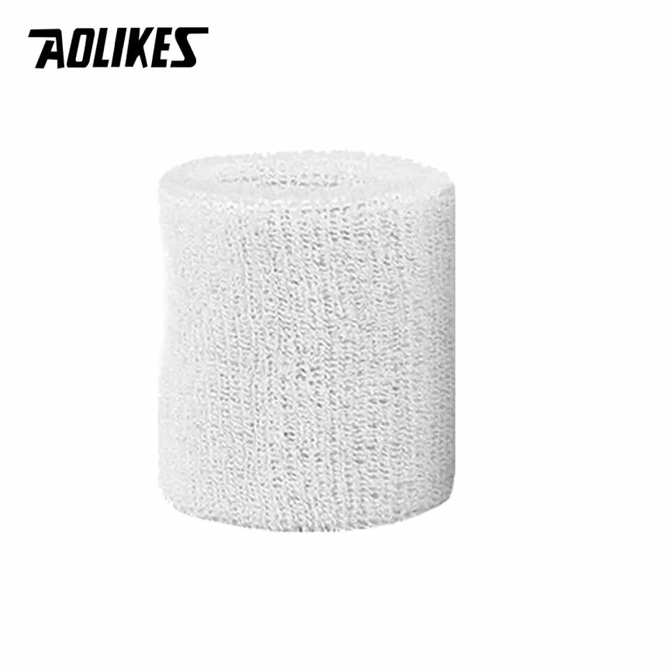 Белый хлопковый спортивный браслет AOLIKES 1 Pair (016)