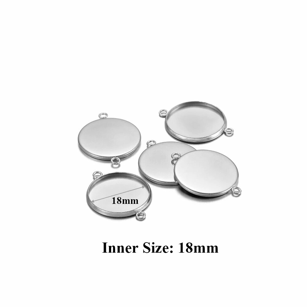 Кабошоны из нержавеющей стали Semitree 6-30 мм золотого цвета Steel 18mm