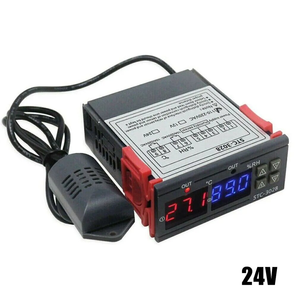 Цифровой двойной терморегулятор STC-3028, 12 В/24 В/110-220 В