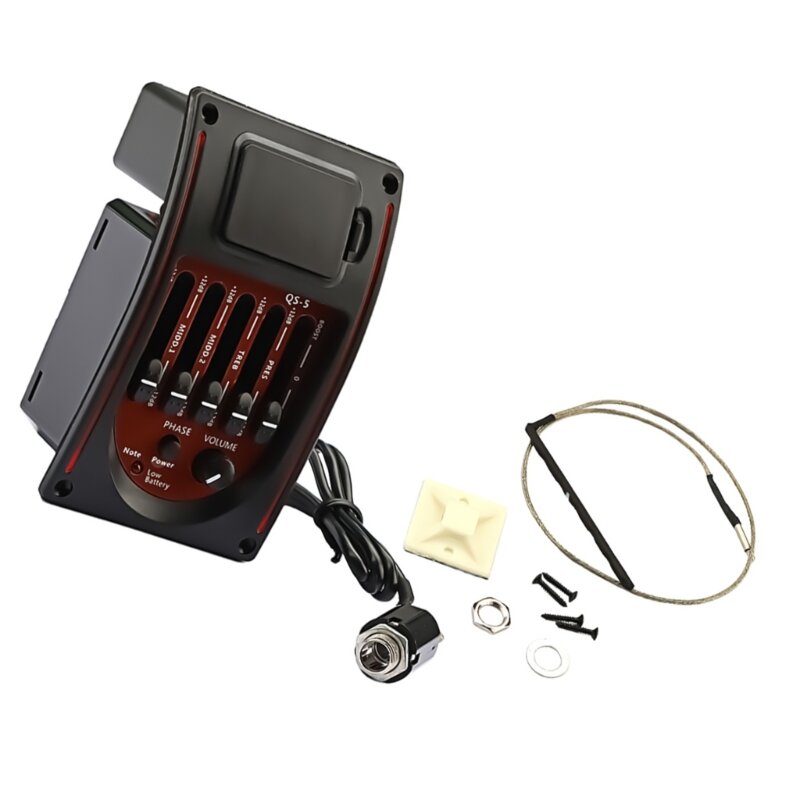 Предусилитель Акустической Гитары, Усилитель, 5-Полосный Регулятор Тембра, Эквалайзер, Тюнер, Предварительно Подключенный Предусилитель, Гитарные Запчасти, Аксессуары