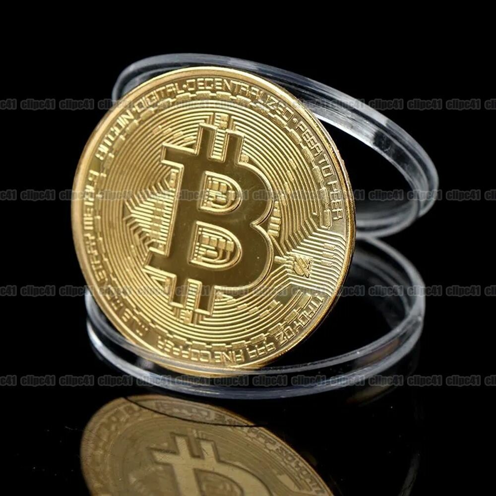 Биткоин, памятная монета, Bitcoin, 1 шт.-ROMIKY