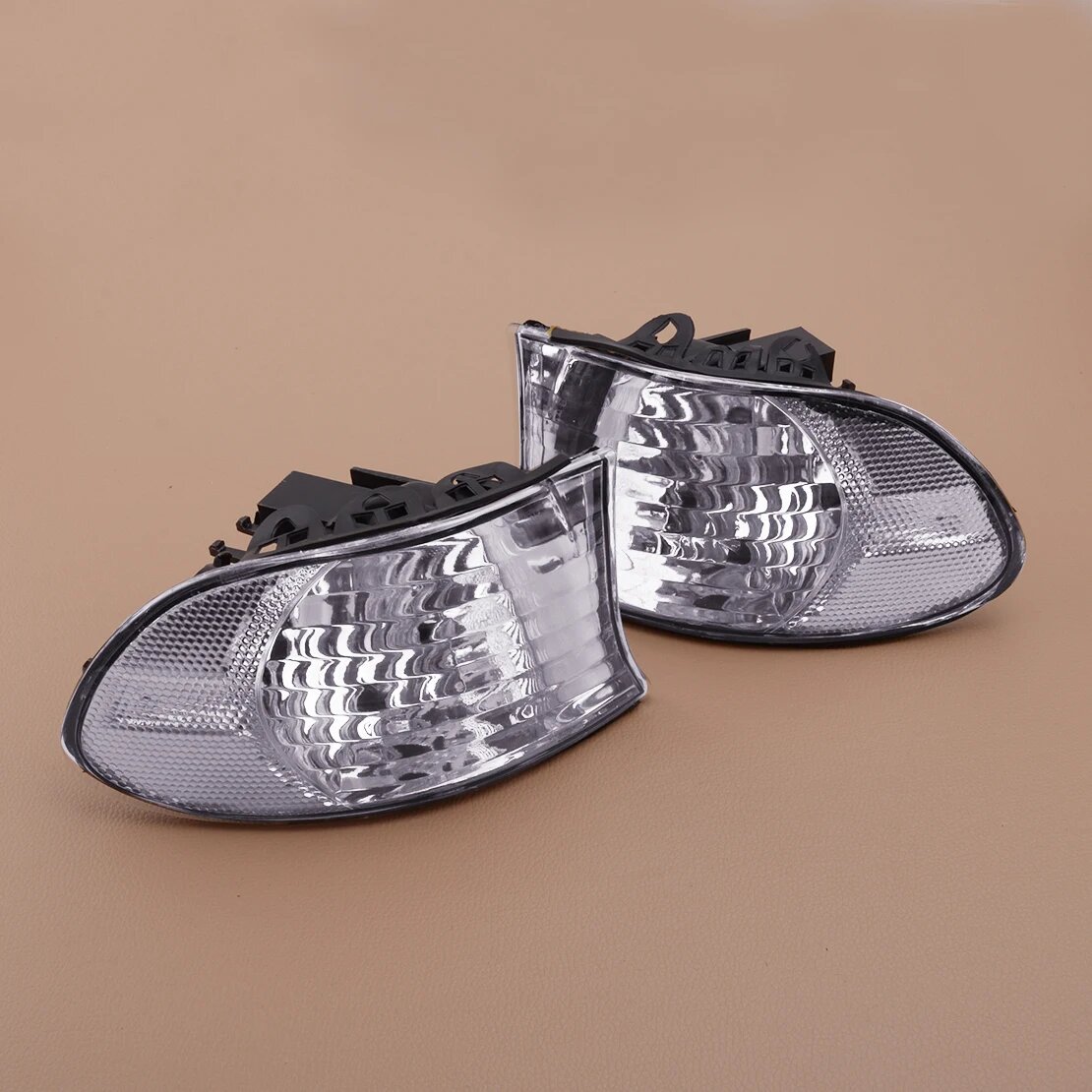 1 пара прозрачных передних угловых указателей поворота, прозрачный корпус лампы, подходит для BMW 7 серии E38 LCI Facelift 1999-2001