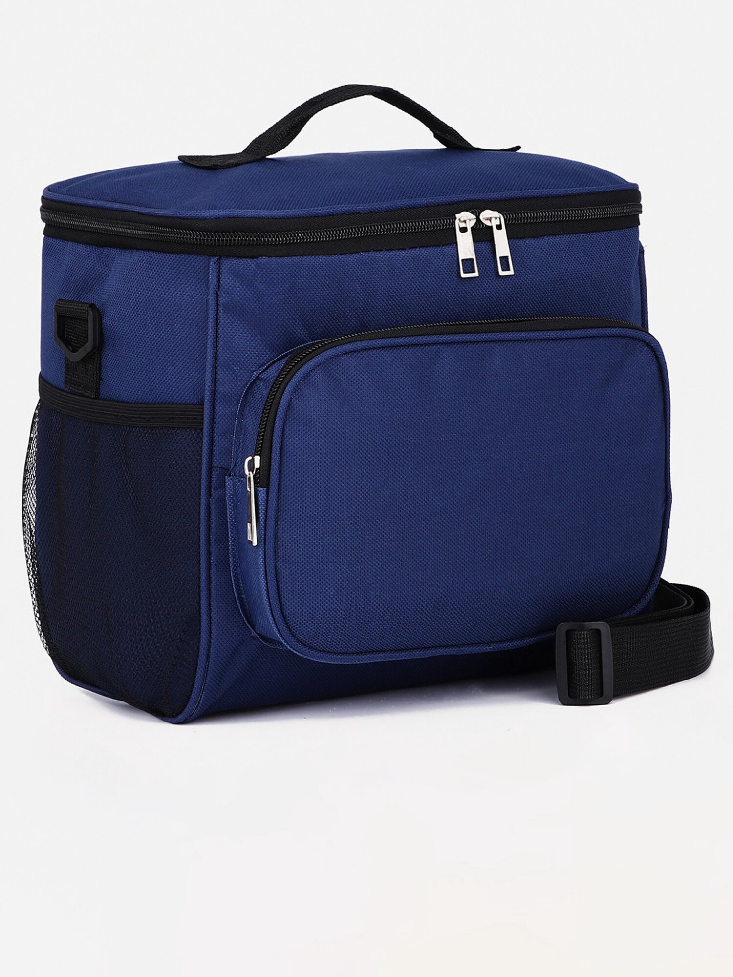Термосумка для ланча на молнии, сумка холодильник 10.5 л, цвет синий,