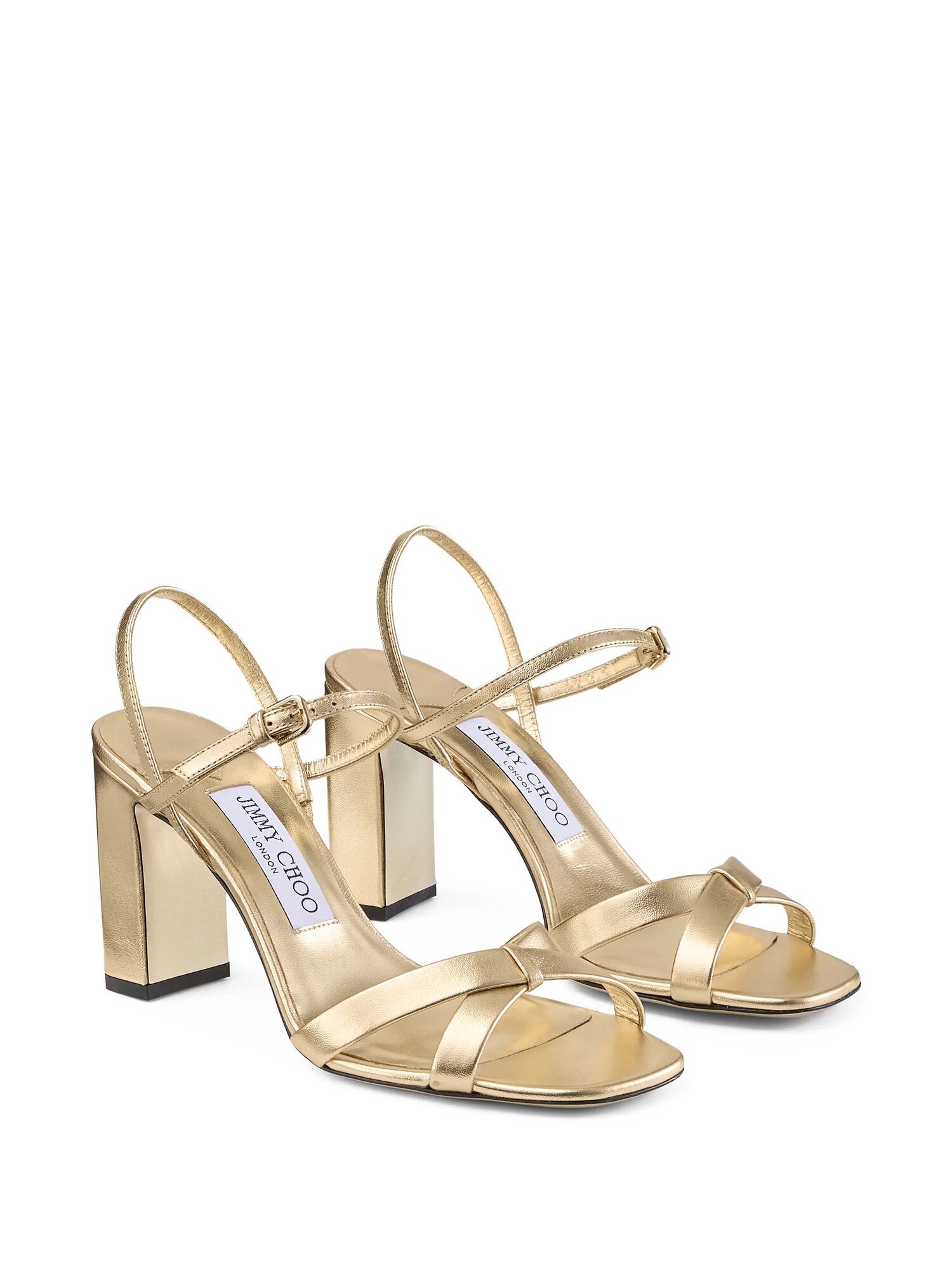 Босоножки JIMMY CHOO Elsy 85, размер 43, золотистый — фото 1