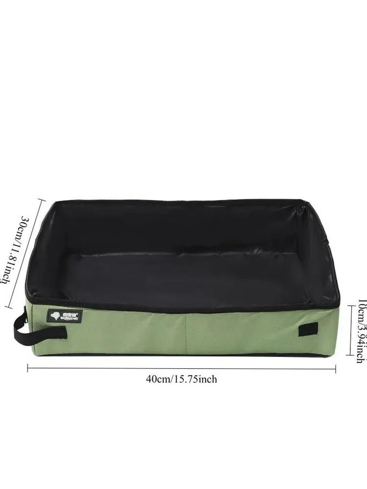 400x300x110mm Портативный складной дорожный лоток для туалета собак и кошек, складной водонепроницаемый лоток для улицы