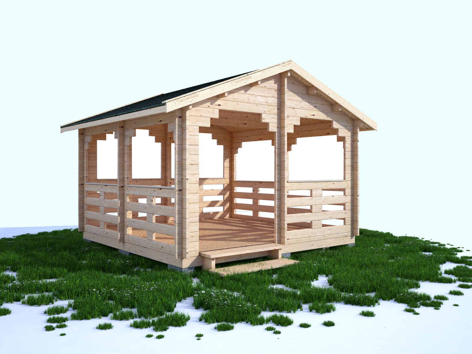 Дачная беседка серия "БС" 4×4