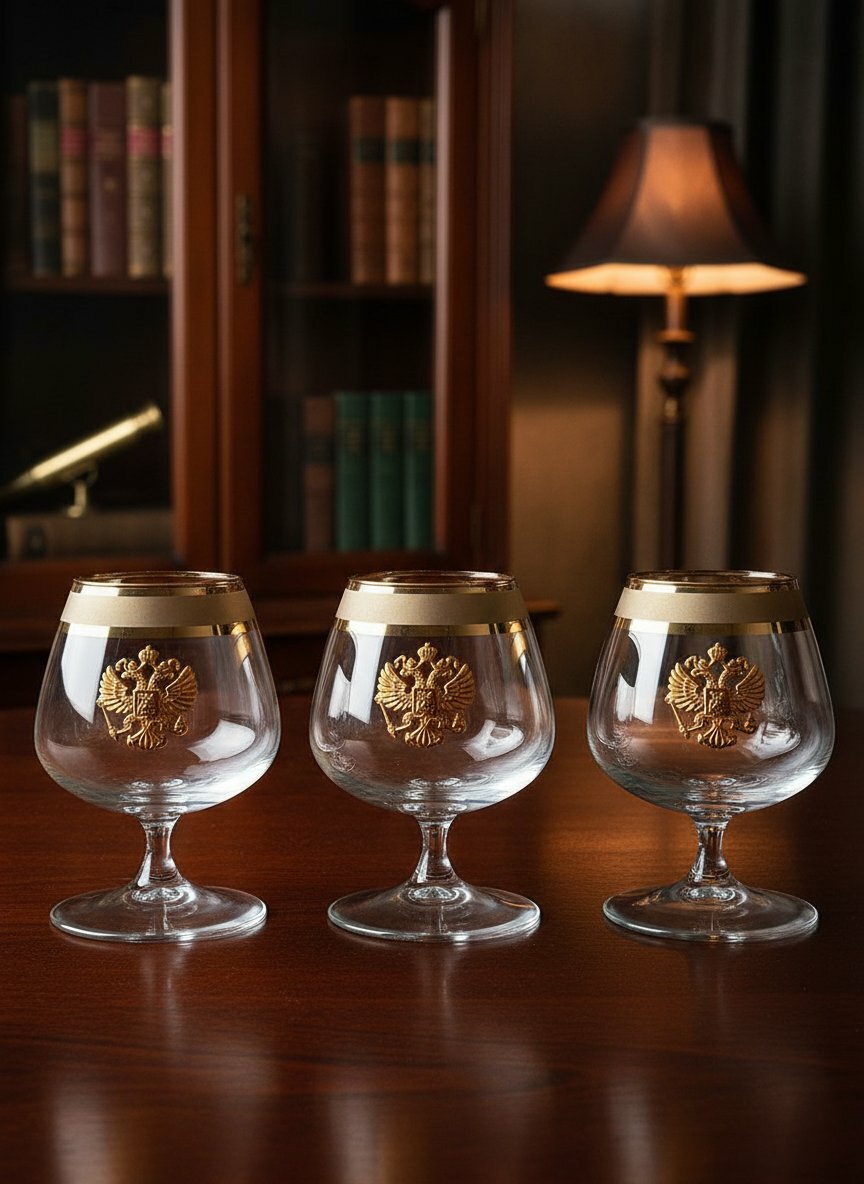 Набор бокалов для коньяка Золотая Русь