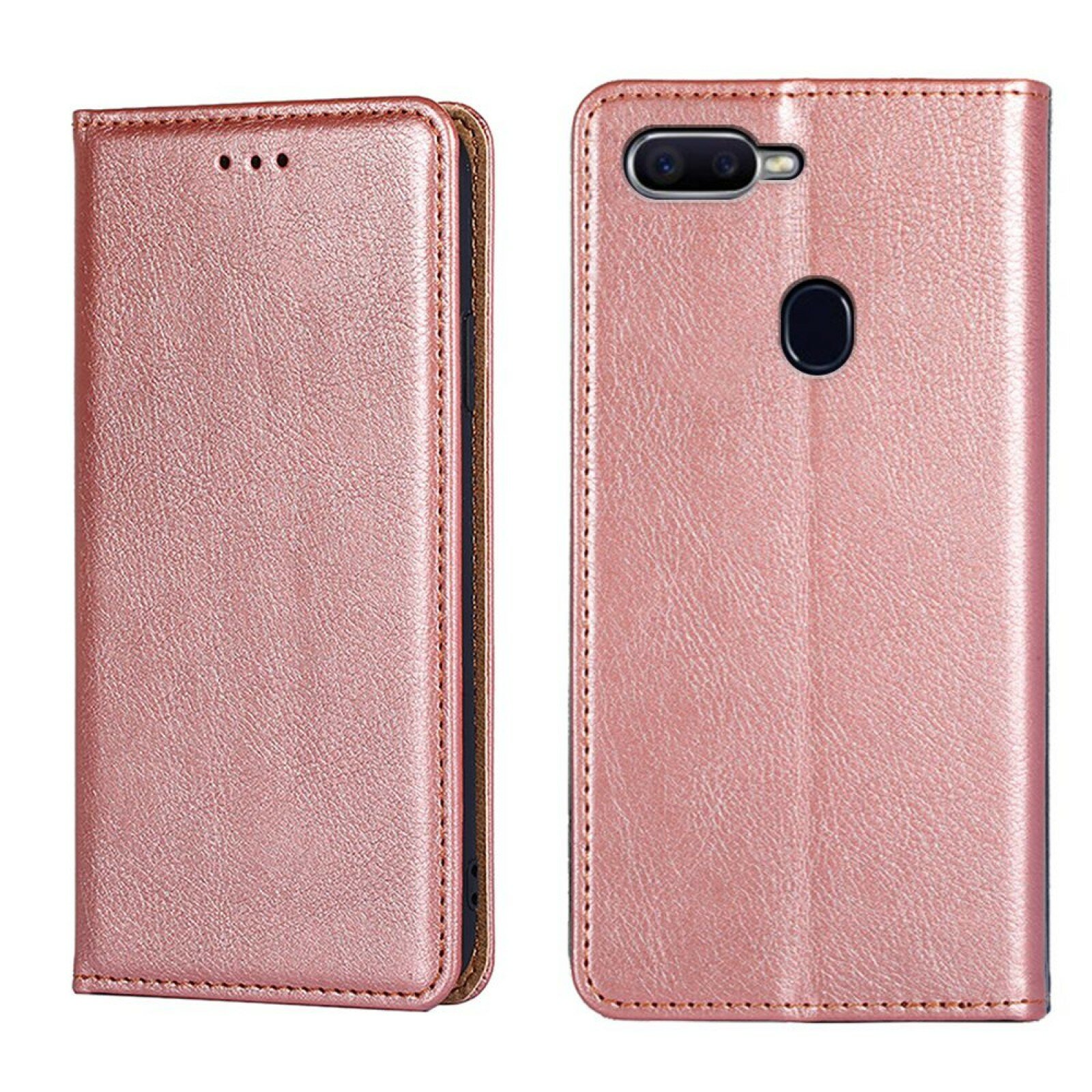 Чехол-книжка MyPads для Oppo F9 / F9 Pro розовый из искусственной кожи