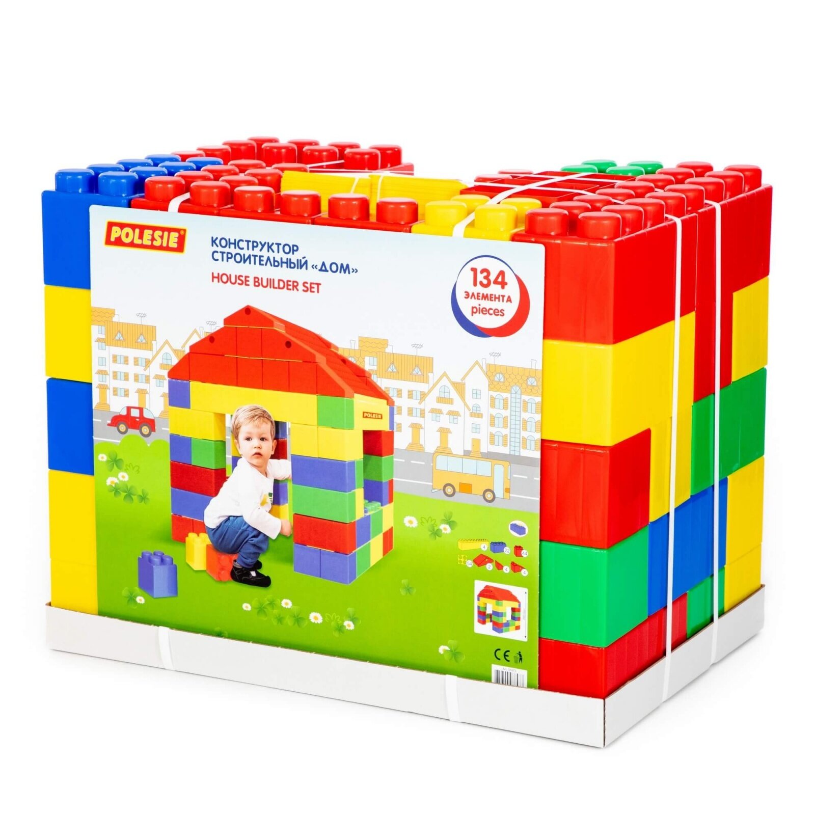 Конструктор Полесье строительный "Дом", 134 элемента (37473)