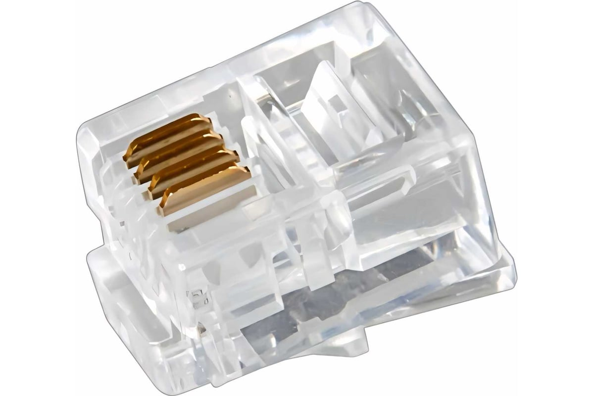 Джек телефонный Rexant штекер RJ-11 (6P4C), под обжим {05-1012} (1 шт)