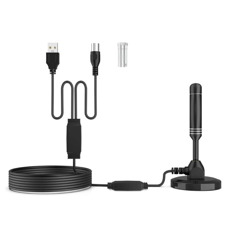 1 Комплект DVBT Двойной Усилитель Цифровая Телевизионная Антенна С Магнитным Креплением На Базе Телевизионной Антенны 4K 37dBi для Приема на Большие Расстояния