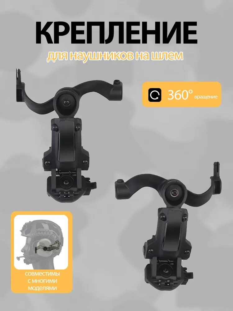 Комплект креплений активных наушников Earmor на тактический шлем