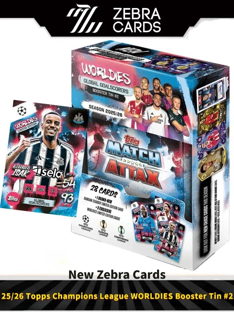 2025/26 Topps Manchester City Soccer Collector Tin Лиги чемпионов - содержит 1 упаковки (35 карточек)