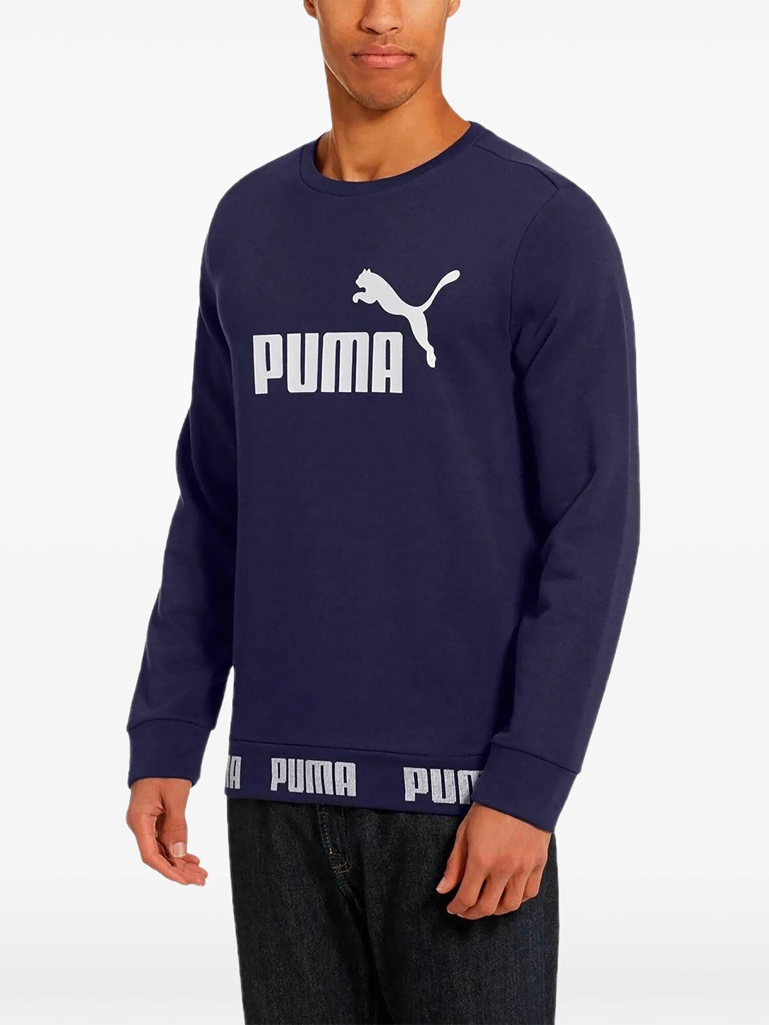 Футболка PUMA, размер L, темно-синий — фото 1