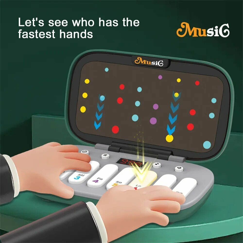 Детский синтезатор, карманное пианино, музыкальная игрушка, зеленый