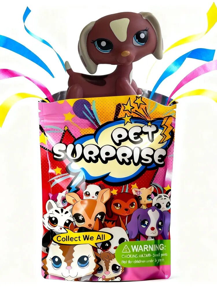 Pet Shop #1631, лпс игрушки, Немецкий дог, Сосиска-дог, овчарка, собака, подарок для девочки(С упаковочным пакетом)