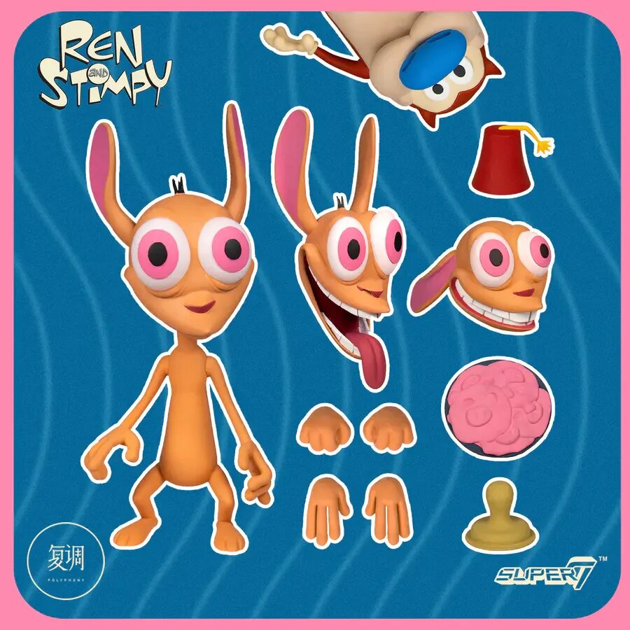 Super7 Ren & Stimpy экшн-фигурка Ren, 7 дюймов