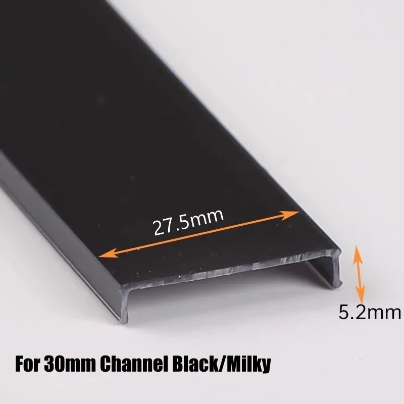 Светодиодный профиль 30мм Milky Black 0.5м