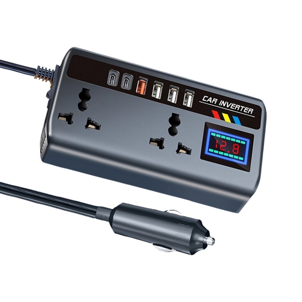 Автомобильный Инверторный Преобразователь 12 В/24 В В Розетку 220 В Порт Быстрой Зарядки Портативный