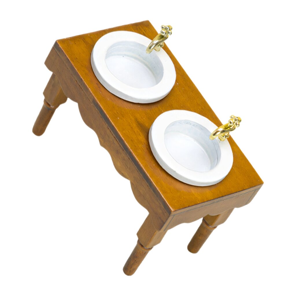 1/12 Кукольный Дом С Двойной Раковиной Для Ванной Комнаты Реалистичная Раковина Для Тщеславия Миниатюрная Мебель