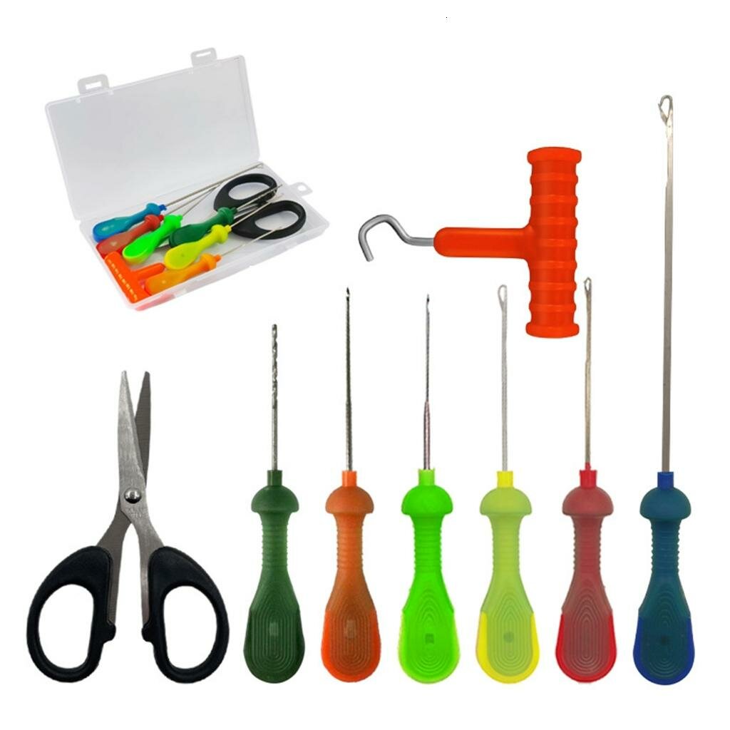 Игла для насадки рыболовных приманок, набор из 8 частей