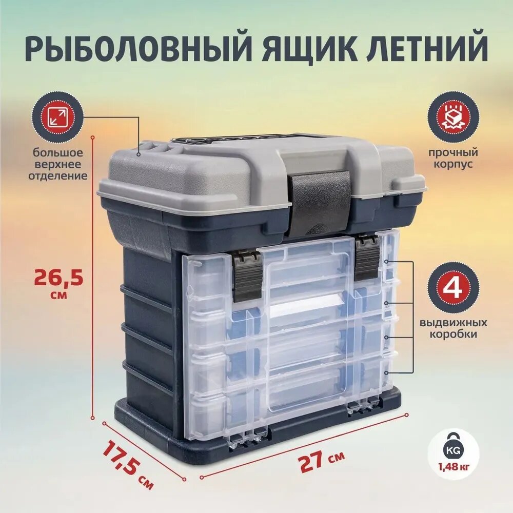 Ящик рыболовный для хранения снастей 27х17.5х26.5cm (PR-XD-35) Premier