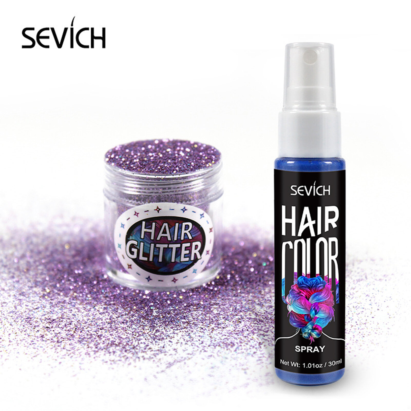 SEVICH 30ml Purple Red White Blue Grey Gold Pink Green Hair Color Spray Temporary Hair Styling Dry Color 1 Piece