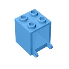Контейнер Lego 2x2x2, Синий (052)
