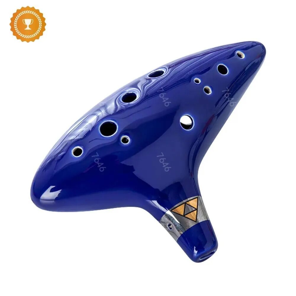 GM Портативный музыкальный инструмент Alto C Ocarina с 12 отверстиями и защитной сумкой