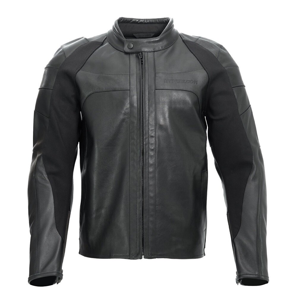 Мотокуртка Hyperlook TheGrom кожа black. XXL. Черный