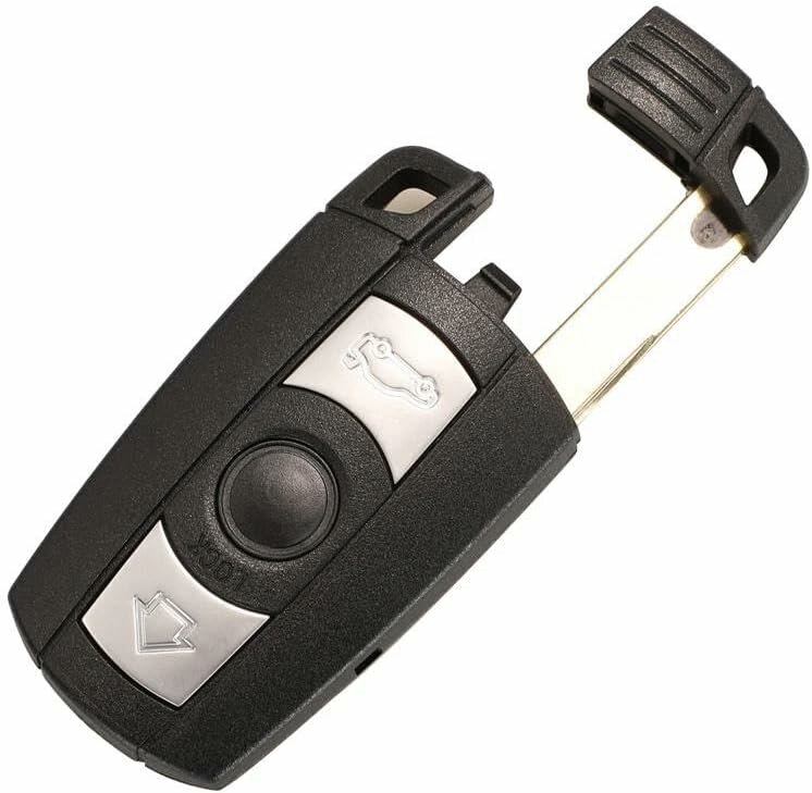 Для 1 3 5 6 серий E60, E61, E63, E64, E70, E71, E72, E87, E88, E82, E90, E92, E93 Корпус ключа автомобиля 3-кнопочный че — фото 1