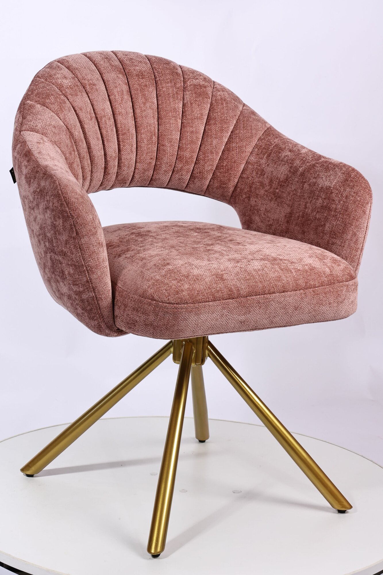 Стул-кресло Кристалл 1 шт, поворотный, мягкий, со спинкой, пружинный блок