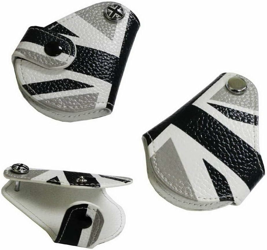 Черно-белый Юнион Джек в стиле флага Великобритании, держатель для брелока, совместимый с MINI Cooper R55 R56 R57 R58 R5