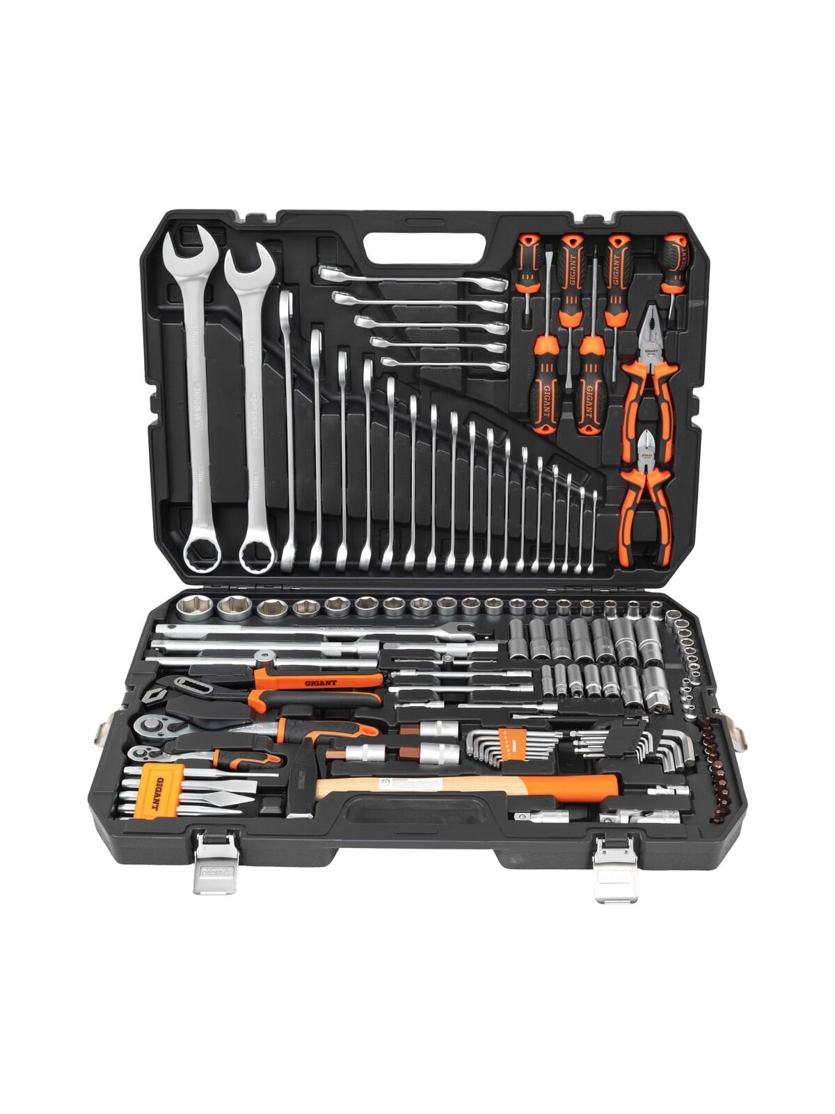 Набор инструмента Gigant 1/2 и 1/4 дюйма с 6-гранными головками, 128 предметов GAS-128