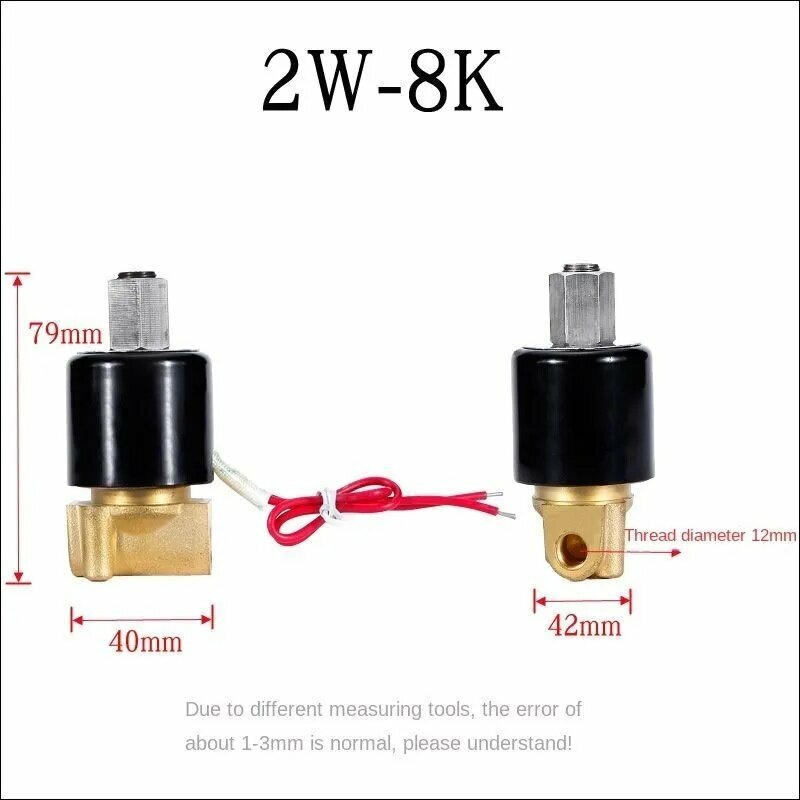 1/4" DN8 AC220V Нормально открытый электромагнитный клапан латунный IP65 для воды / нефти / газа