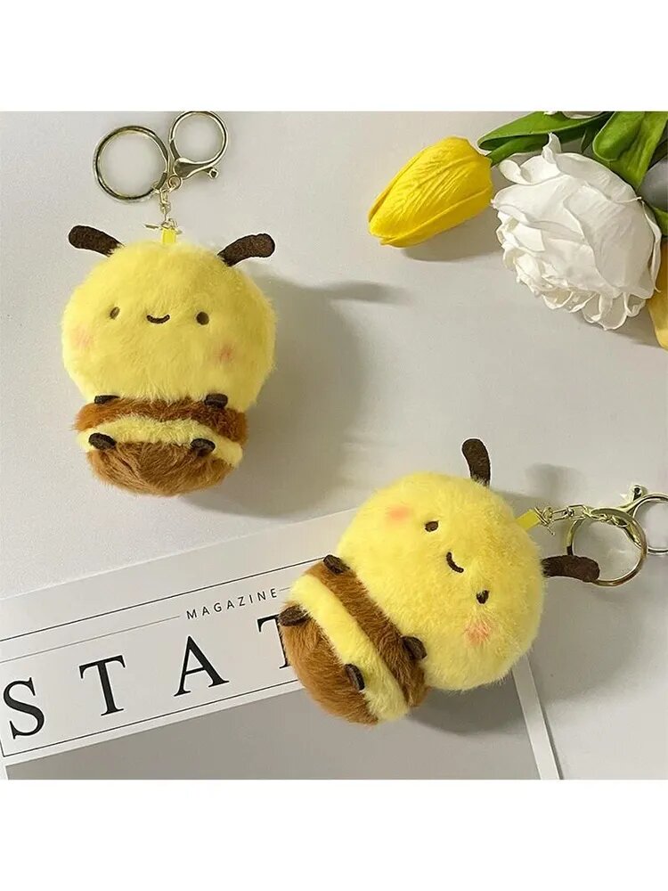 8 см маленькая пчела плюшевая игрушка брелок