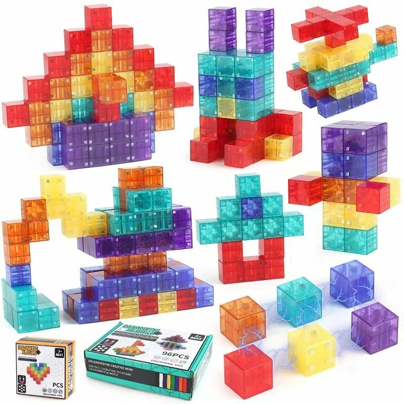 Развивающая игра кубик сома 3D тетрис конструктор магнитный MoYu Luban Magnetic Blocks 48 шт