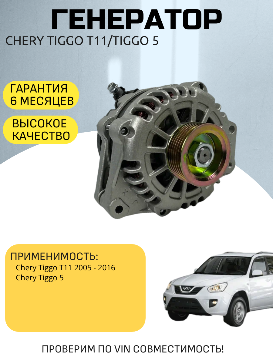 Генератор Chery Tiggo T11/Tiggo 5 1.6i/1.8i/2.0i