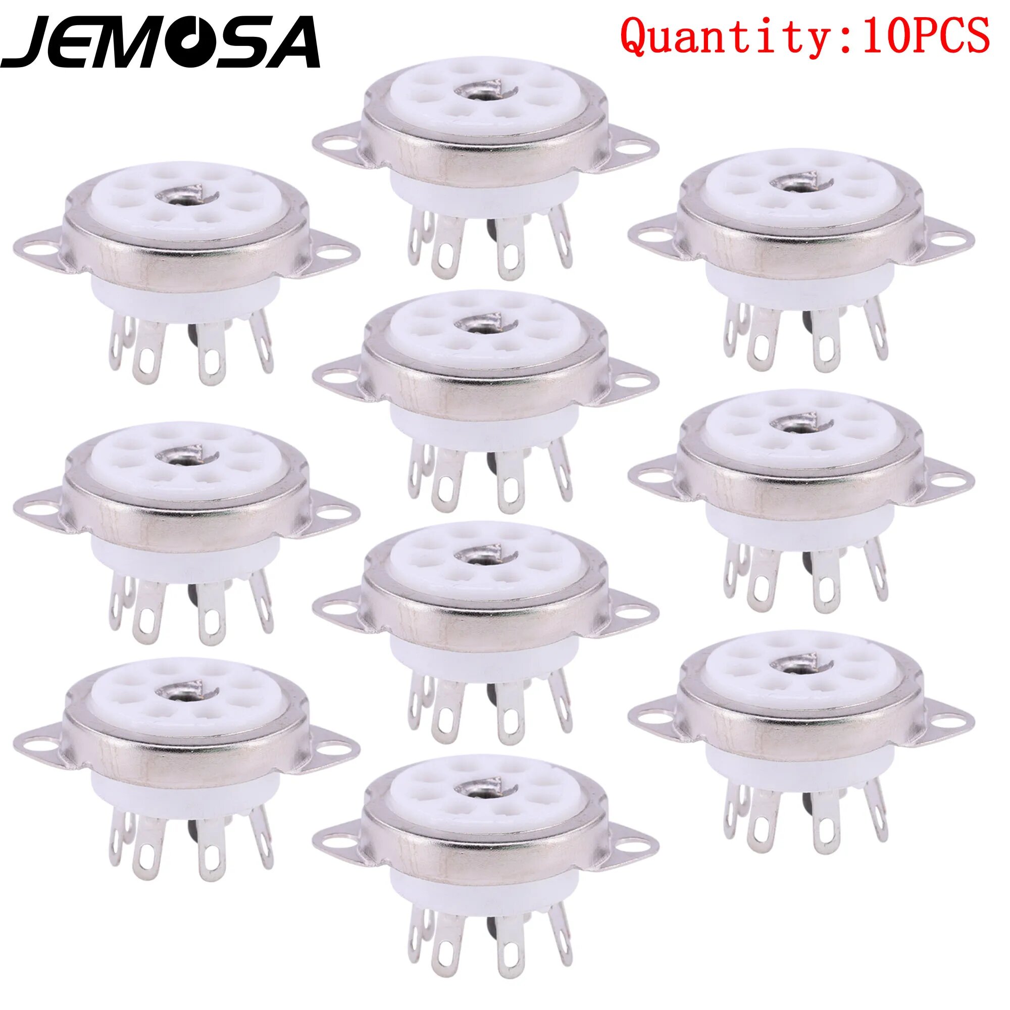 JEMOSA Розетка керамическая 8 контактов, Tin Plated, 10шт