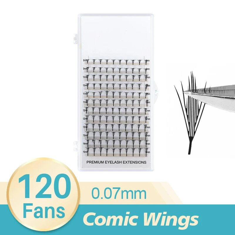 Ресницы SONG LASHES D изгиб, смесь длина, Comic wings
