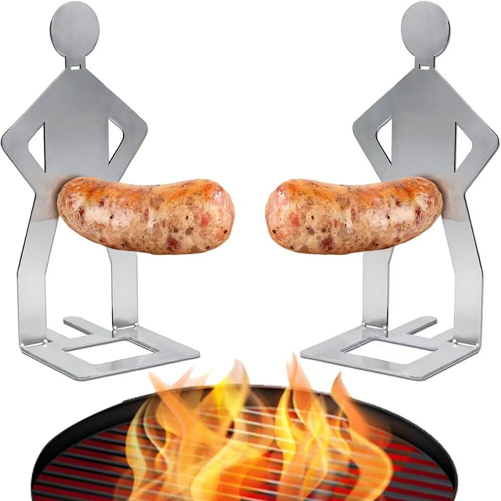 Держатель для сосисок "Гриль-шоу", нержавеющая сталь, серебристый