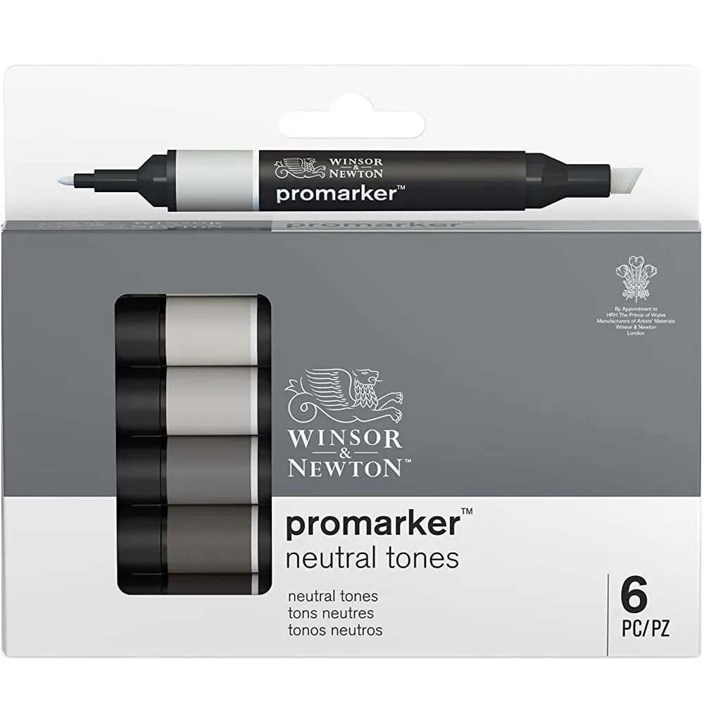 Winsor&Newton Набор маркеров Спиртовой, толщина: 6 мм, 6 шт.