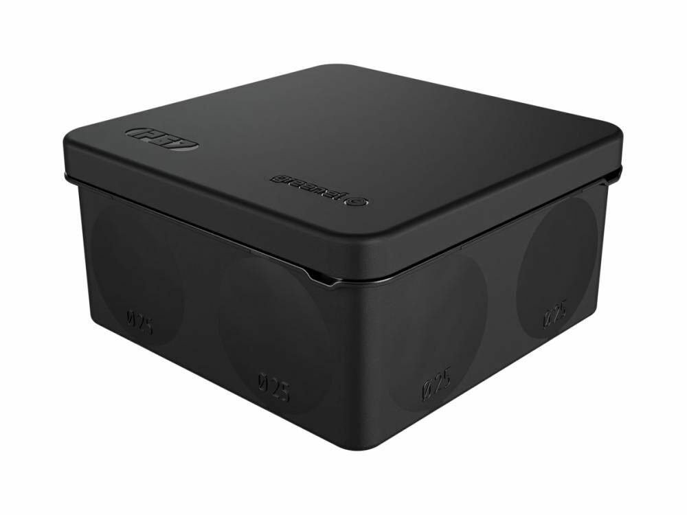 Распределительная коробка GREENEL о/п, 2К, HF, УФ 100x100x50мм IP67 (48 шт) цвет-черный GE42455-05
