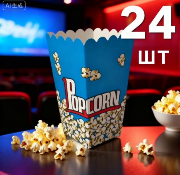 24 шт. Ведро для попкорна, картонная коробка, бумажные маленькие коробки