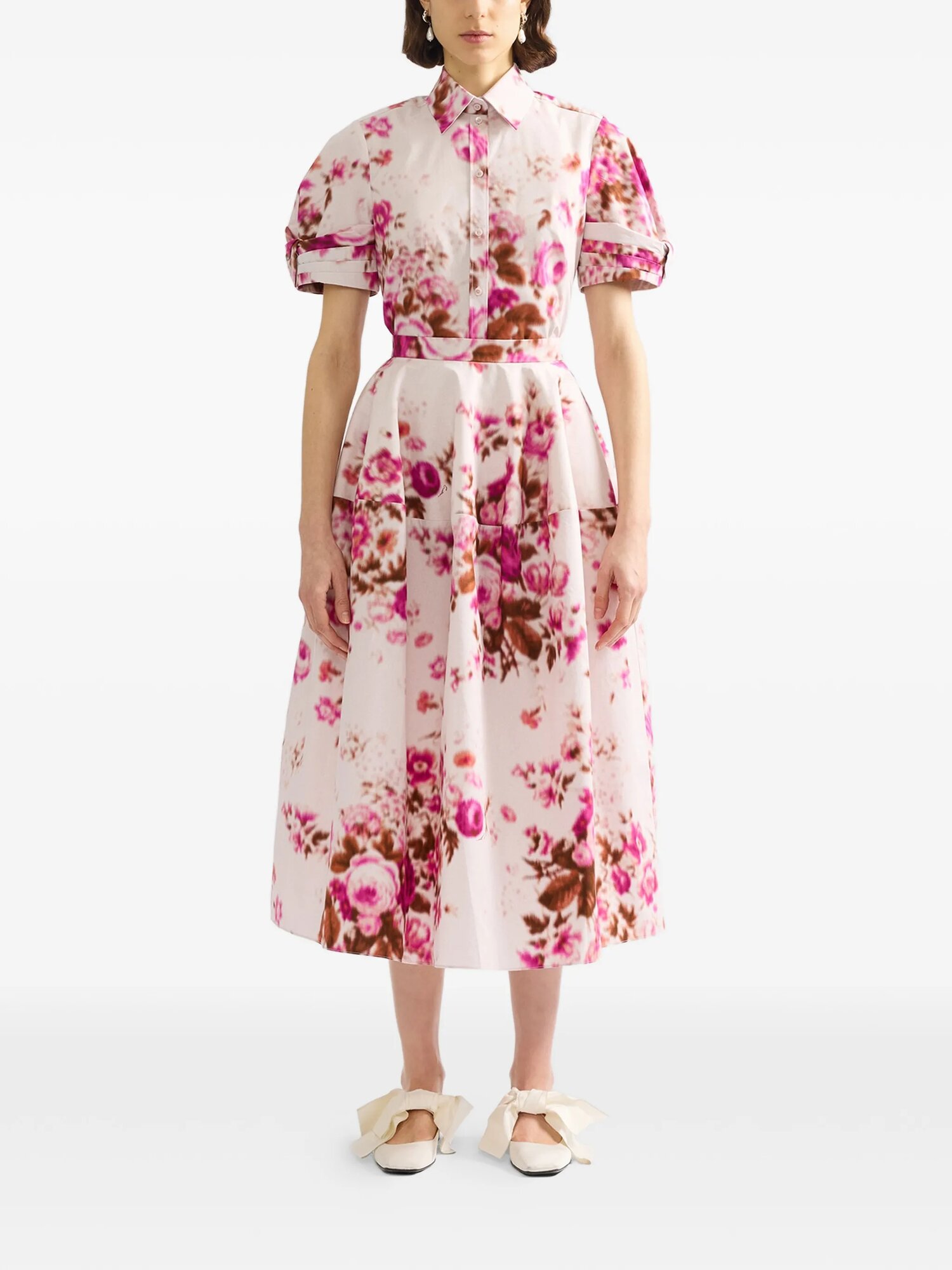 Юбка Erdem Floral-pattern skirt, размер 16, разноцветный — фото 1