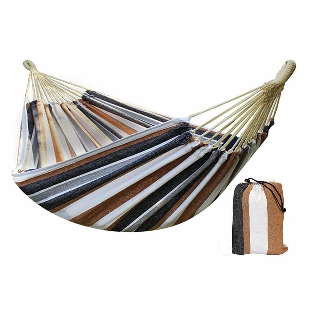 DECATHLON Гамак Timeless Tools, коричневый/синий, 185x150 см, нагрузка 150 кг